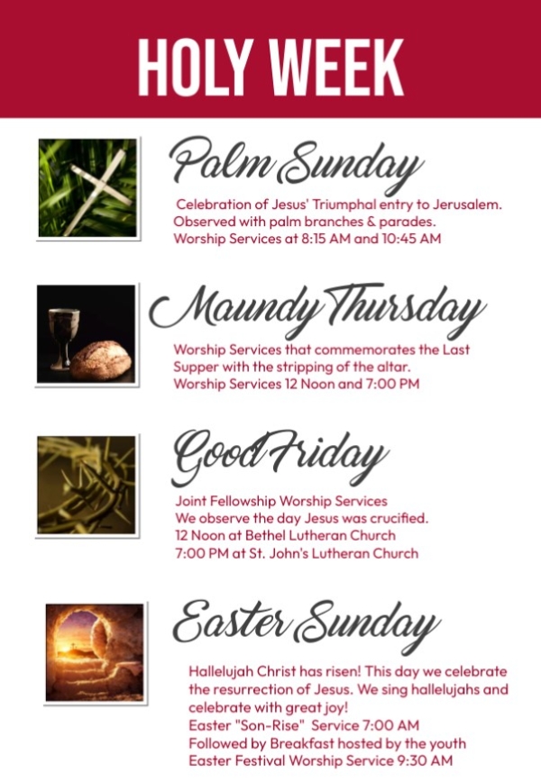 Holy Week 2024 – St. Peter's Conover, NC